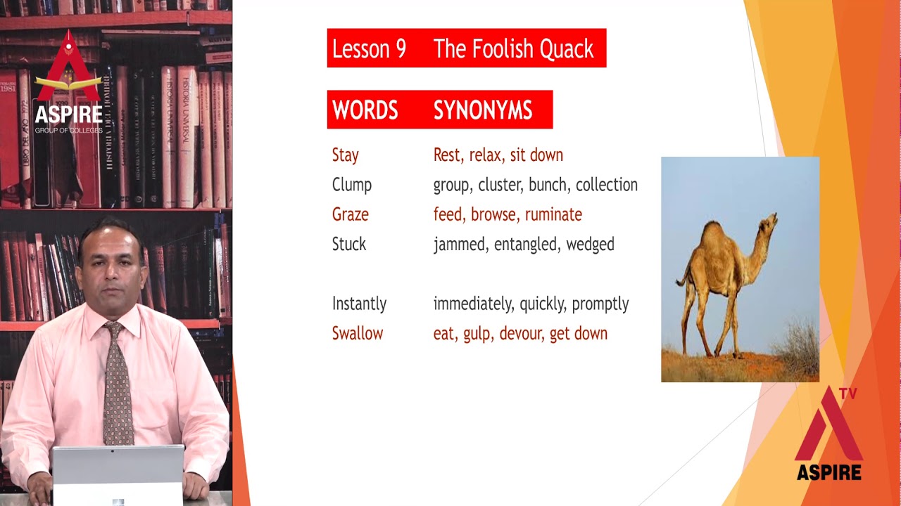 English Lecture 1 14 April 2020 BOOK I LESSON NO 09 'THE FOOLISH QUACK ...