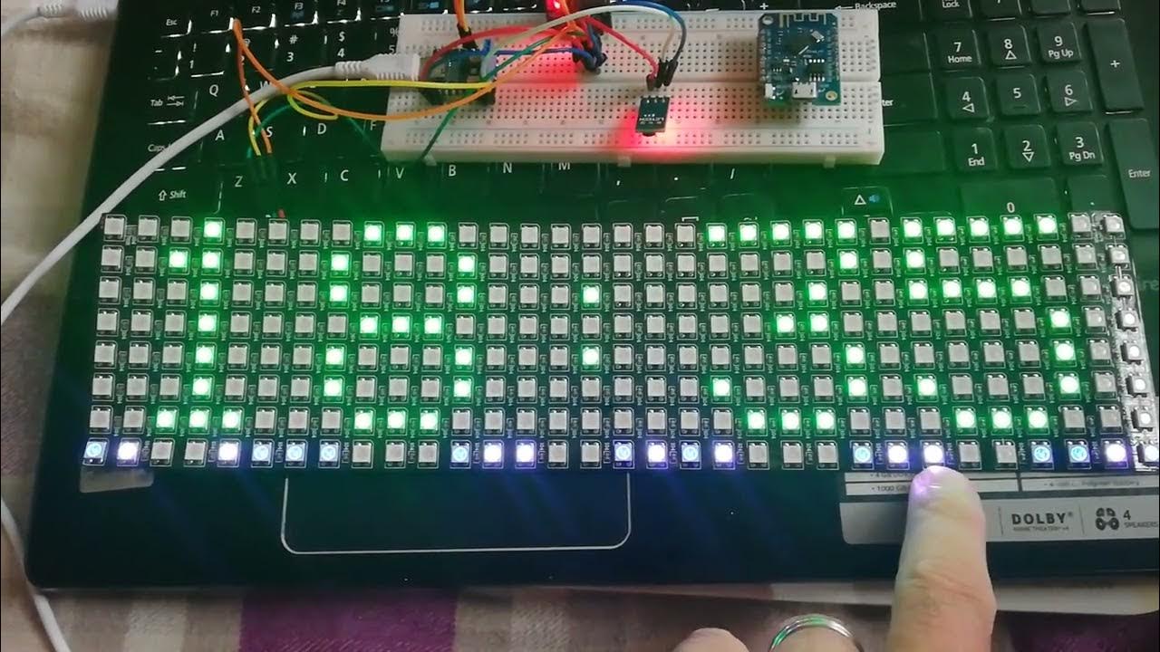 RTC clock with RP2040 on 8x32 adressable led display - YouTube