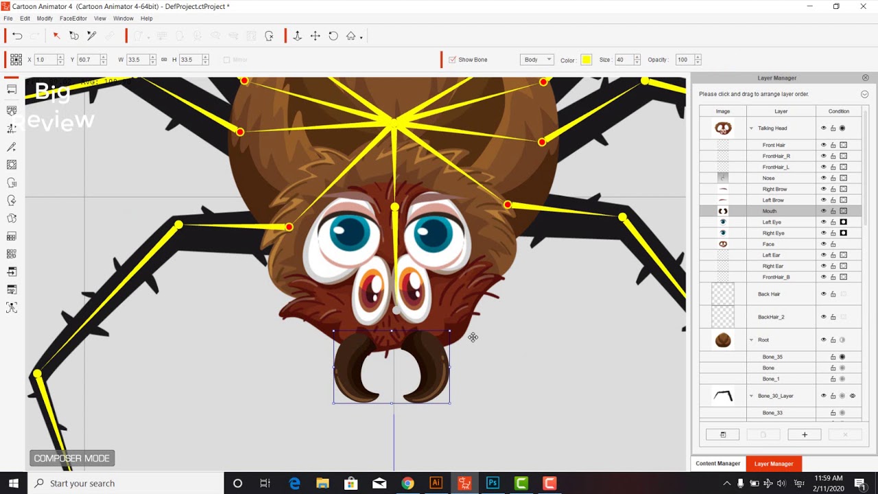 How to Create Spider Character in Cartoon Animator 4 - YouTube