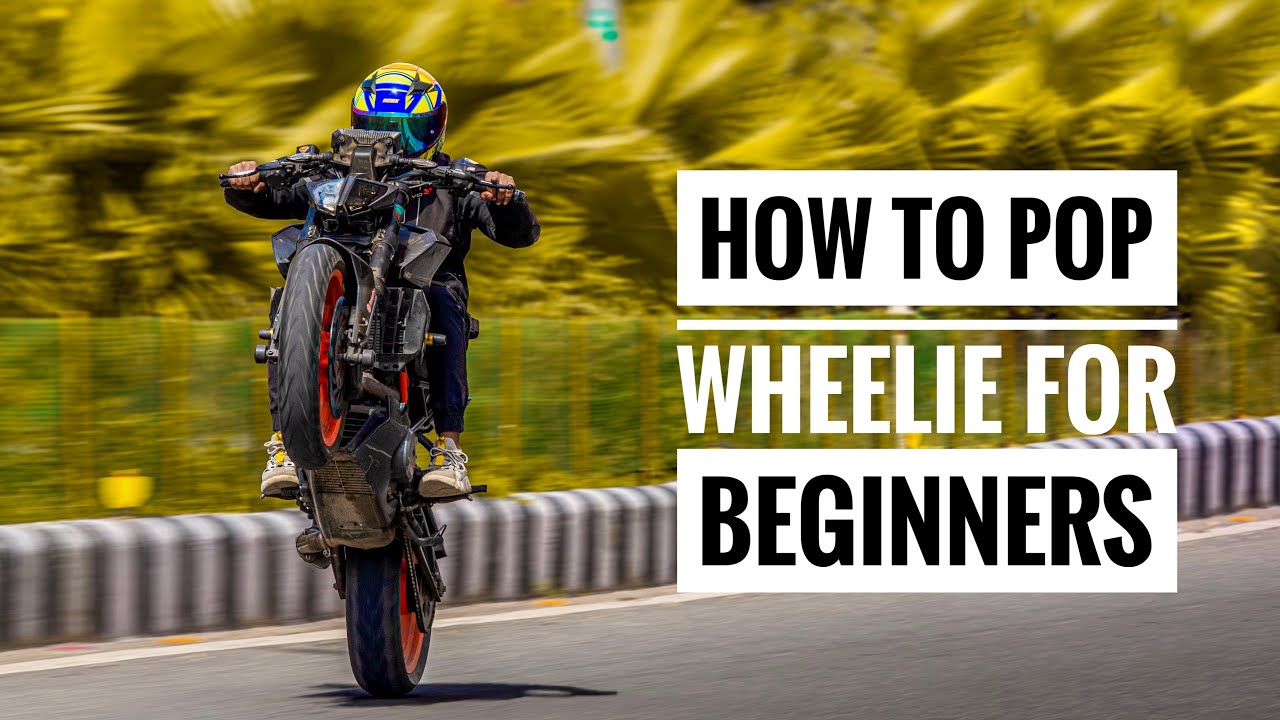 How to pop wheelie for beginners on ktm duke - YouTube