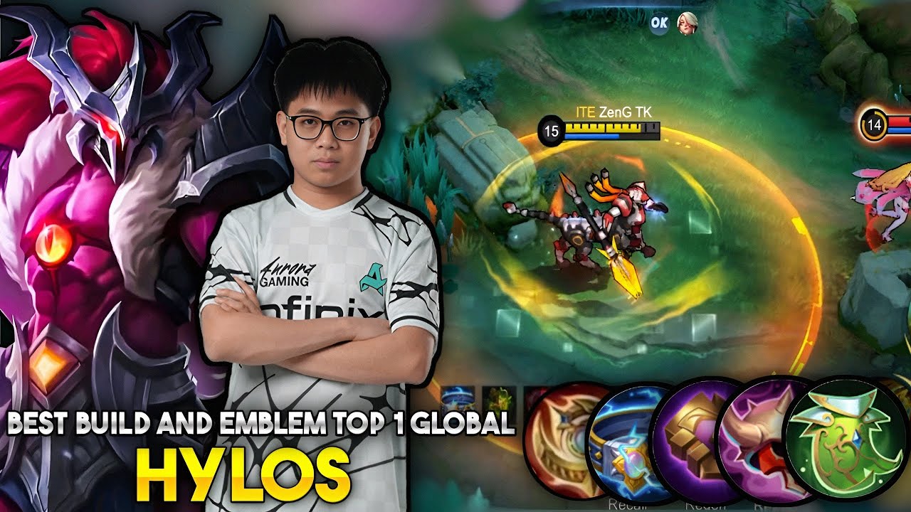 HYLOS BEST BUILD AND EMBLEM 2025 | TOP 1 GLOBAL HYLOS BUILD & EMBLEM ...