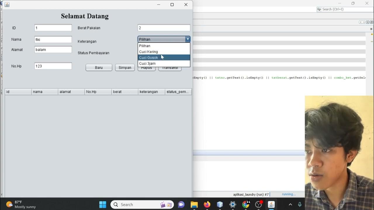 Membuat Form Laundry Menggunakan Aplikasi Netbeans dan SQLyog - YouTube