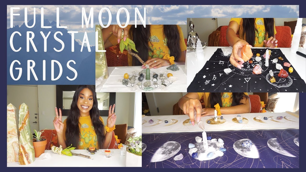 6 Crystal Grids For The Full Moon Tonight! 💎🌕🌝 🍂🧡Hunter's Full Moon 🦌 ...