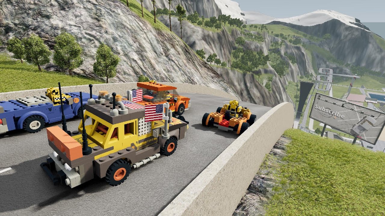 Epic Moments Car Crashes in Beamng Drive #10 |Lego Cars| - YouTube