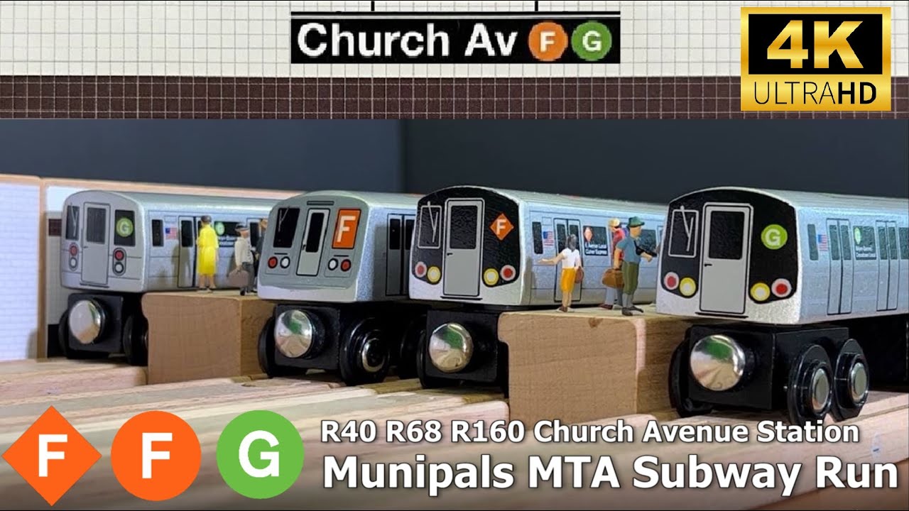 Munipals MTA R40 R68 R160 Church Avenue Subway Run @Trainman6000 2 ...
