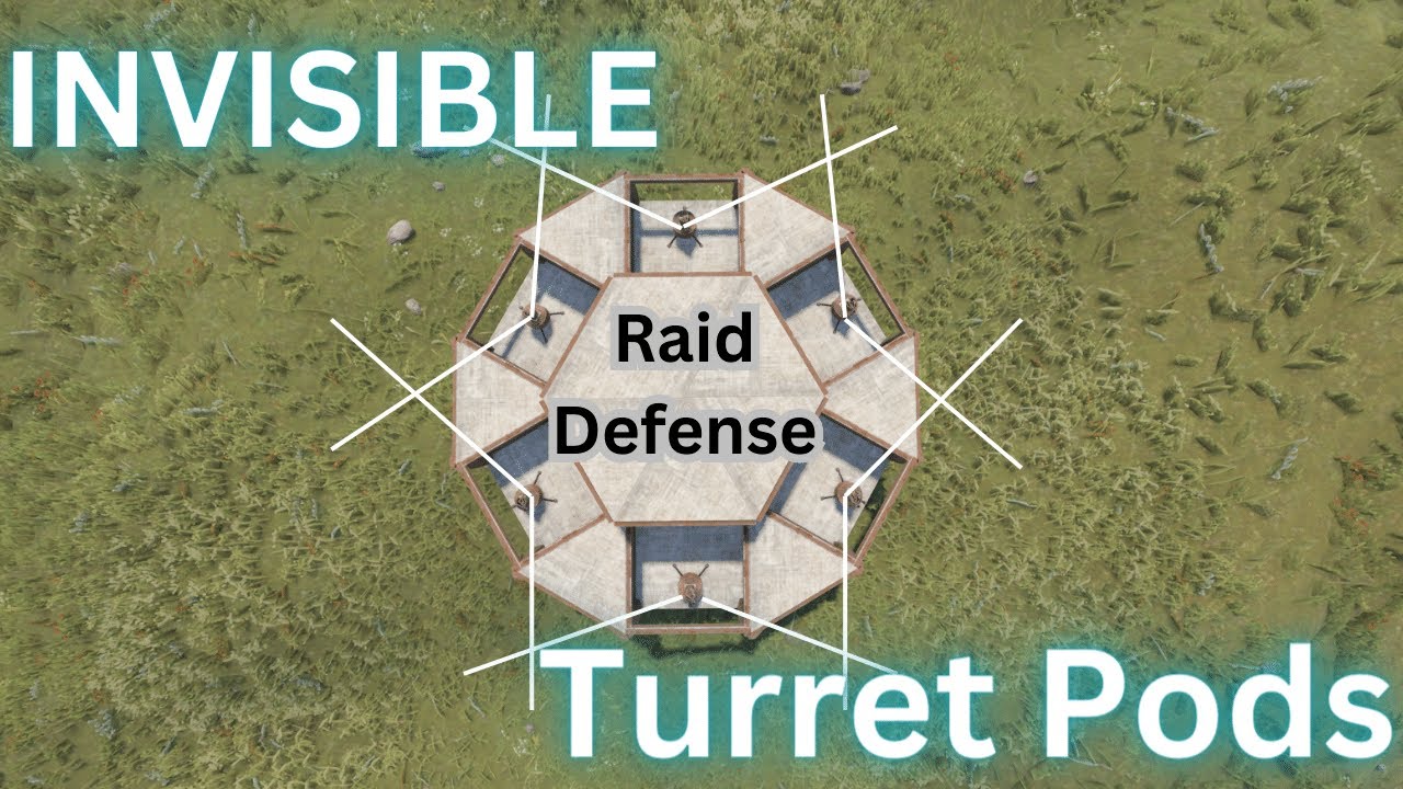 How A Self Defending Base With INVISIBLE Turrets Destroys Raiders ...