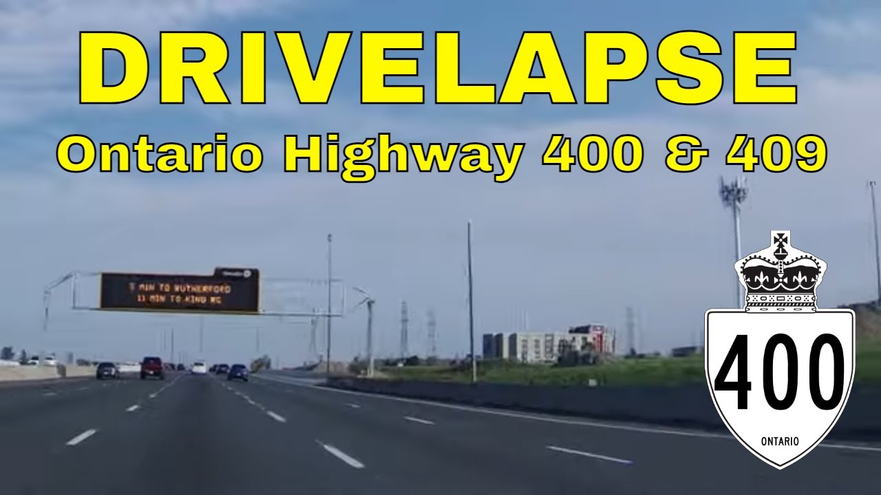 DRIVELAPSE Ontario Highway 409 Eastbound & 400 Northbound (October 2021 ...