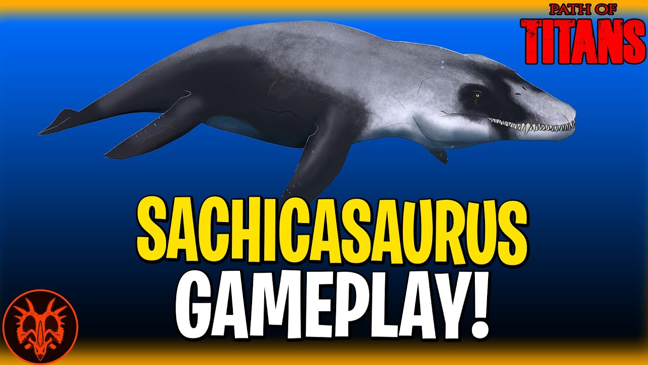 NEW Aquatic 'Sachicasaurus' Gameplay! Path of Titans! - YouTube