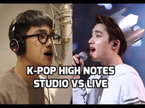 K-Pop High Notes : Studio Recordings vs Live Performances [Male ...