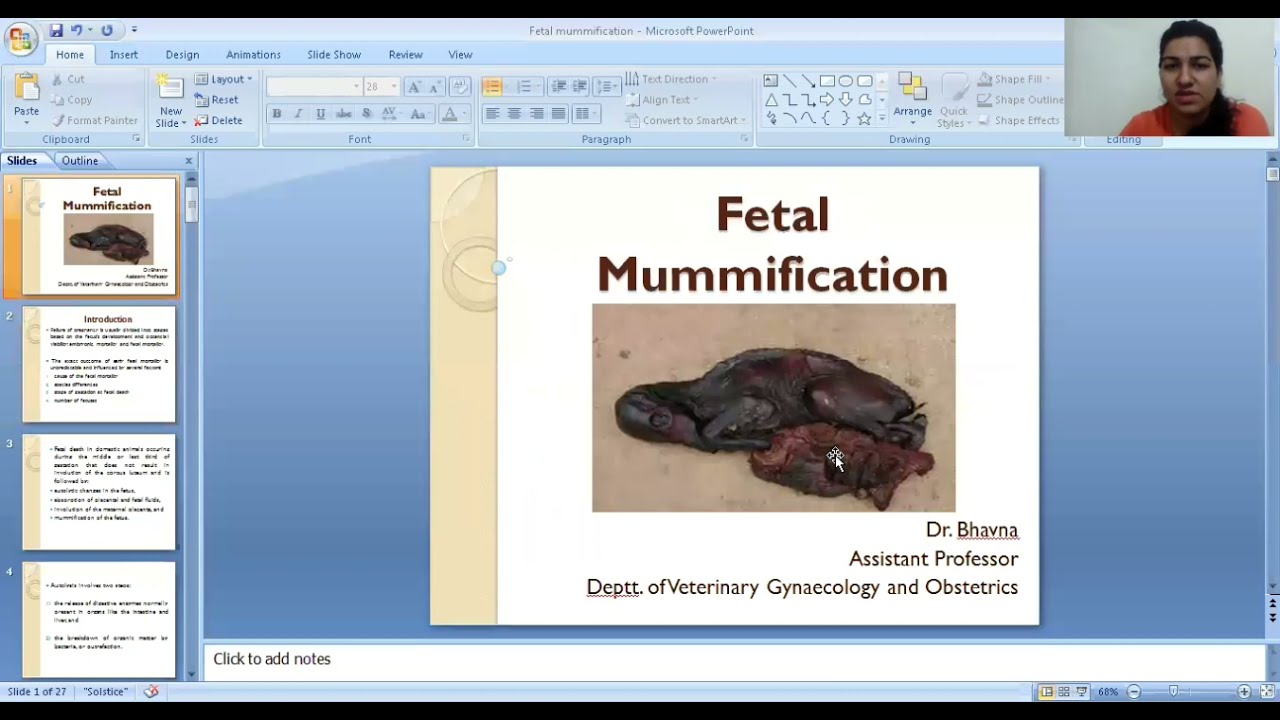 Fetal Mummification by Dr. Bhavna, Dept. of Veterinary Gynecology, BVC ...