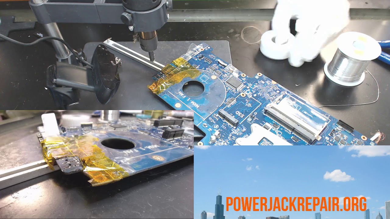 Laptop charge port repair charging port fix on Alienware 18 - YouTube