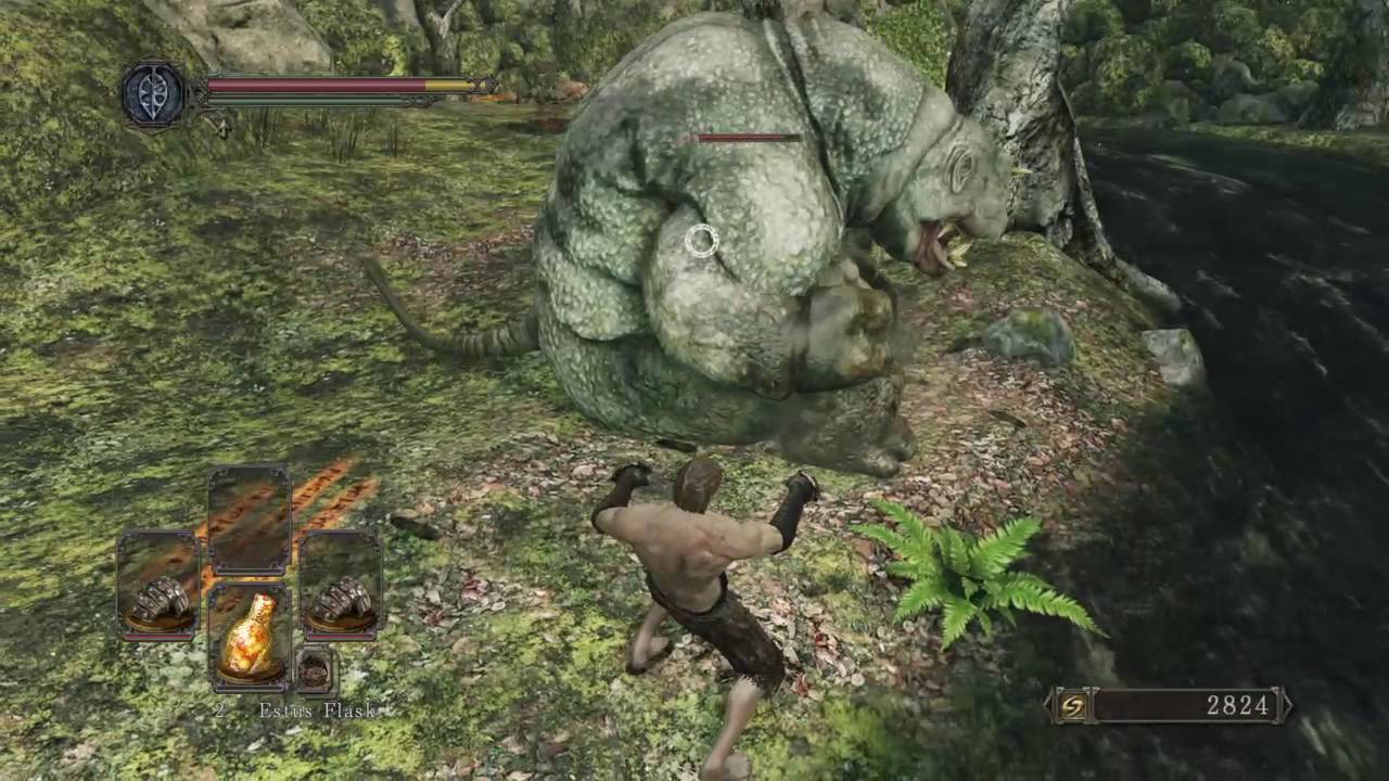 DARK SOULS™ II: Sotfs, Trick for killing hippo unicorn ogres - YouTube