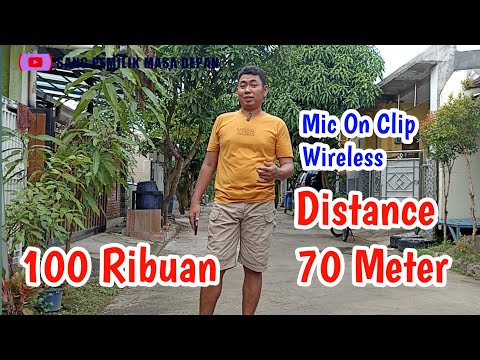 Cakep Banget!!! Mic Clip On Wireless murah kualitas bagus - bisa koneksi jarak 70 meter