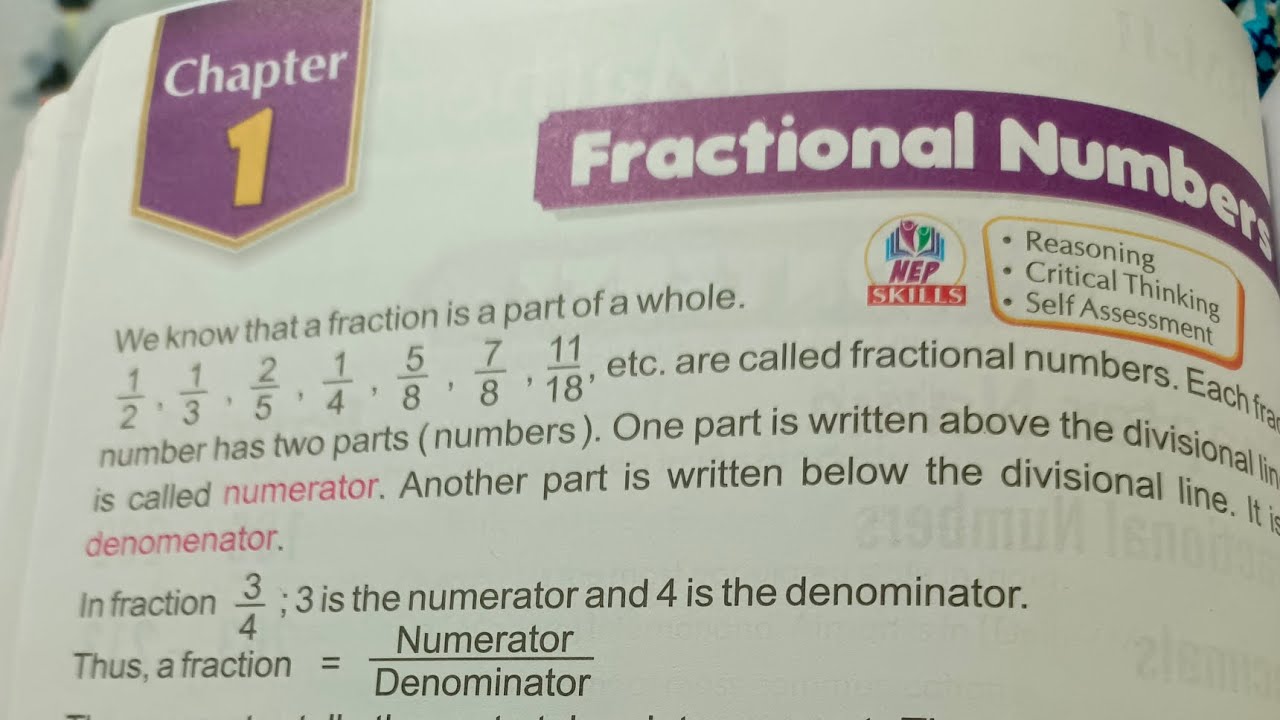 class 4#fractional number # smart scholar book #math - YouTube