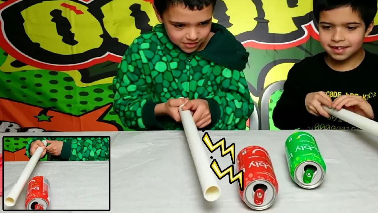 How to Roll a Soda Can with Static Electricity Using PVC Pipe - YouTube