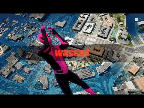 GTA 5 Funny Wasted SPIDERMAN Flooded Los Santos #163 (Funny Moments)