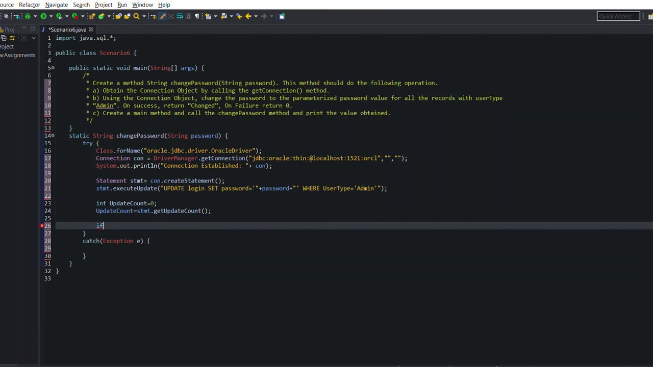 changePassword(String password) | JDBC - YouTube