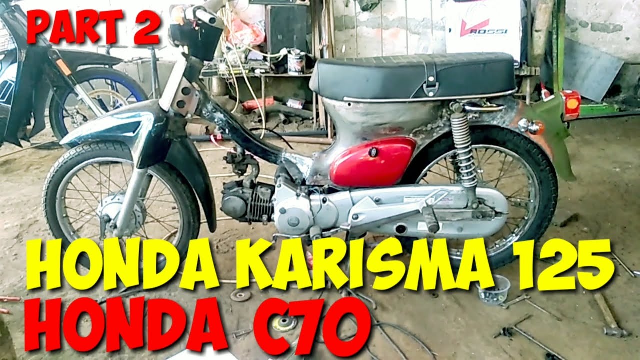 Modifikasi Honda karisma 125 jadi C70 - YouTube