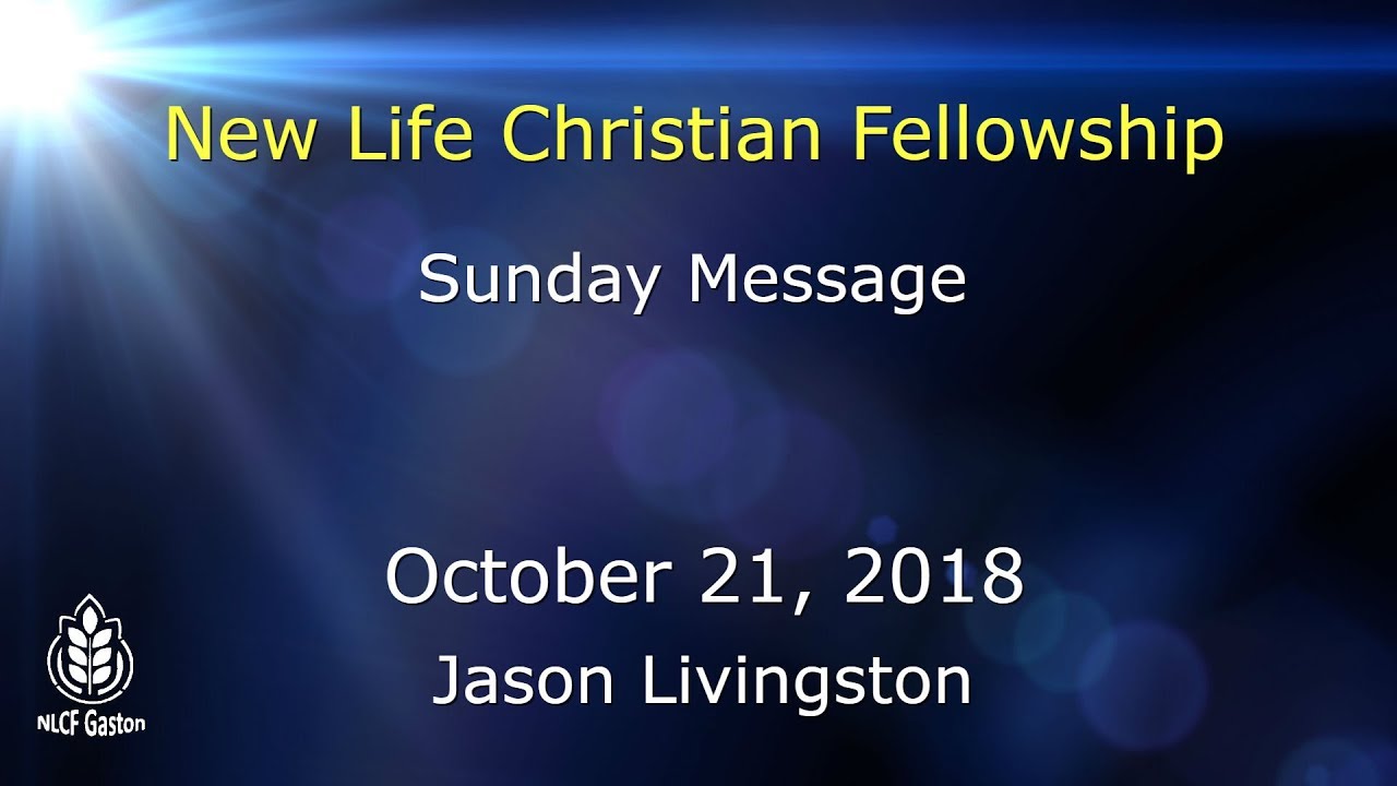October 21, 2018 message - YouTube