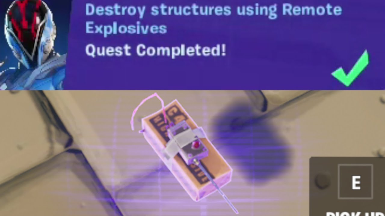 Destroy Structures Using Remote Explosives - Fortnite - YouTube