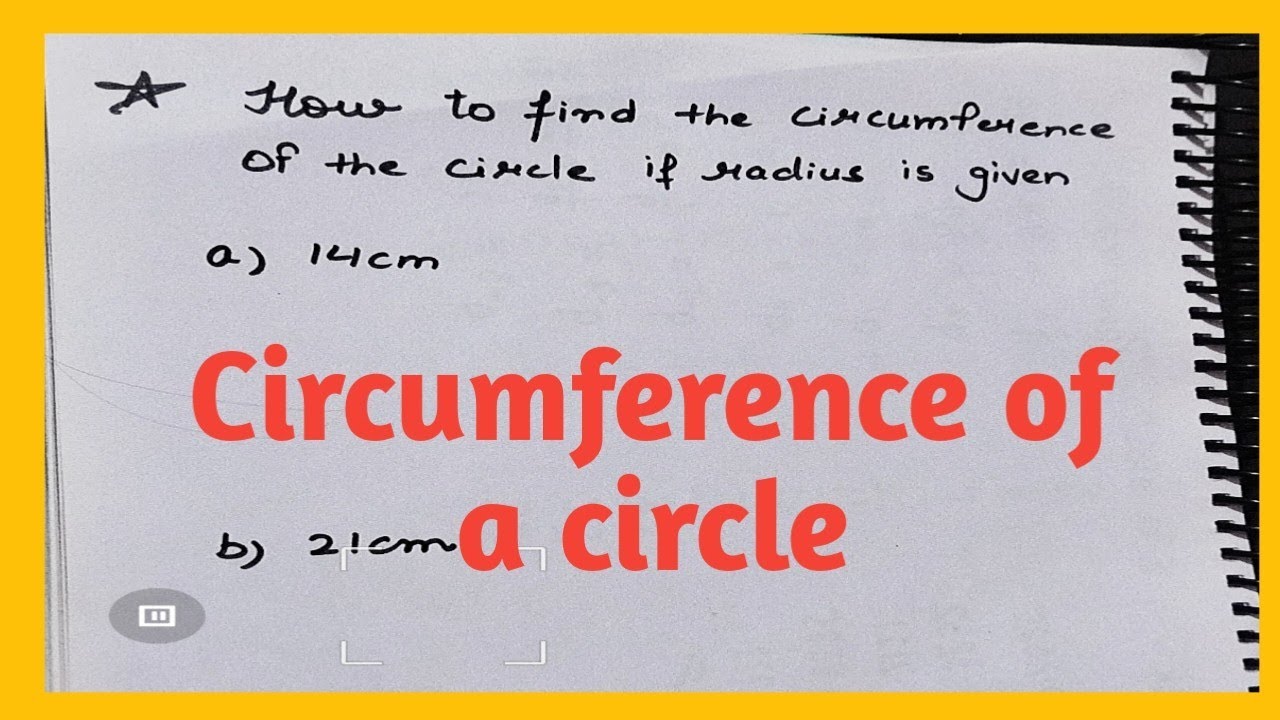 How to find the circumference of a circle if radius is given - YouTube