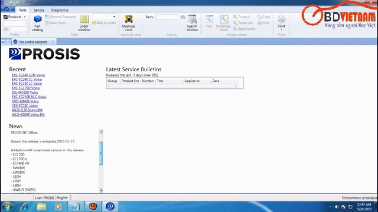 Hướng dẫn sử dụng phần mềm VOLVO PROSIS 2015 - YouTube