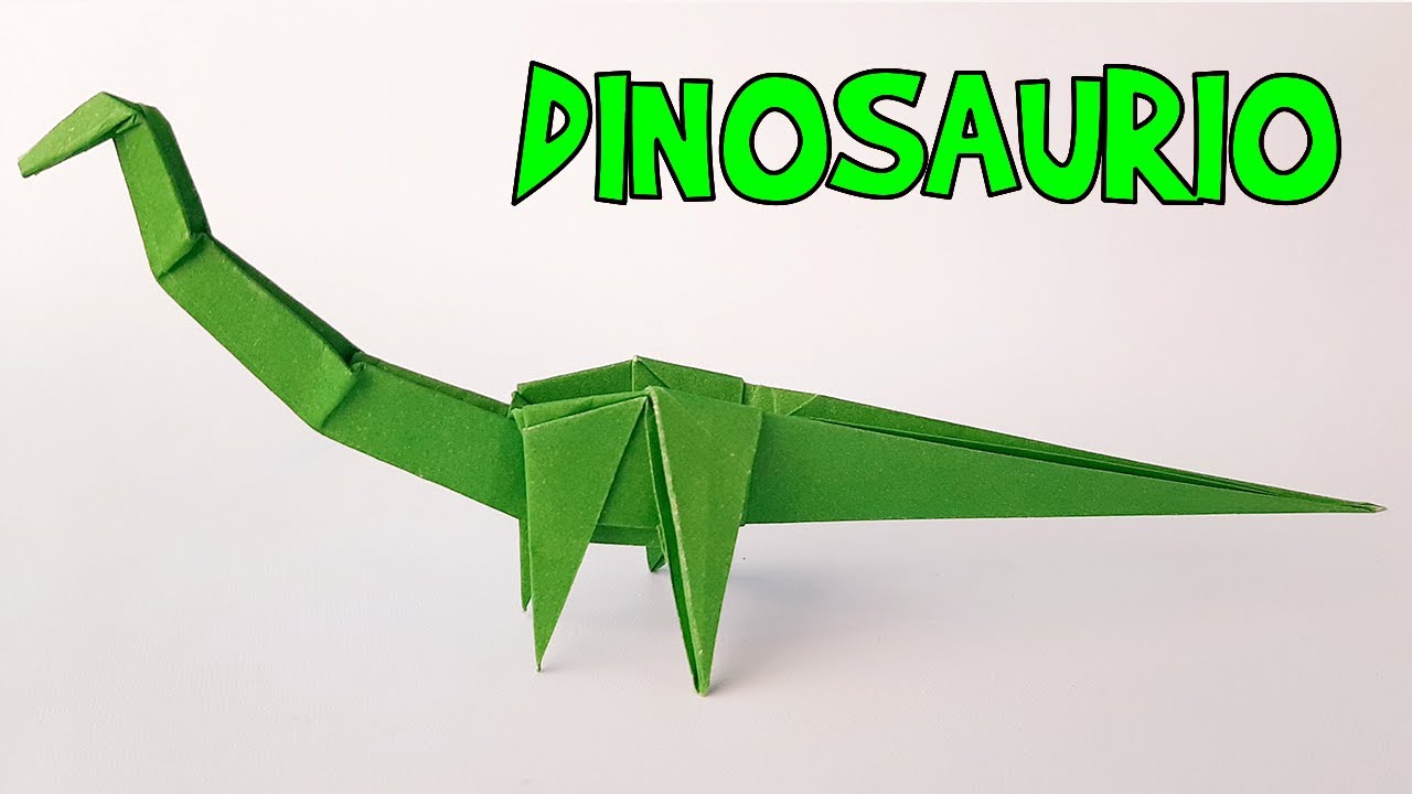 origami de un dinosaurio diplodocus facil de papel, papiroflxia | wilys - YouTube