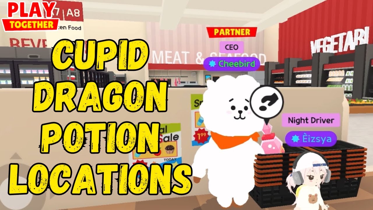 ALL CUPID DRAGON POTION LOCATIONS, DOWNTOWN (PLAY TOGETHER GAME) - YouTube