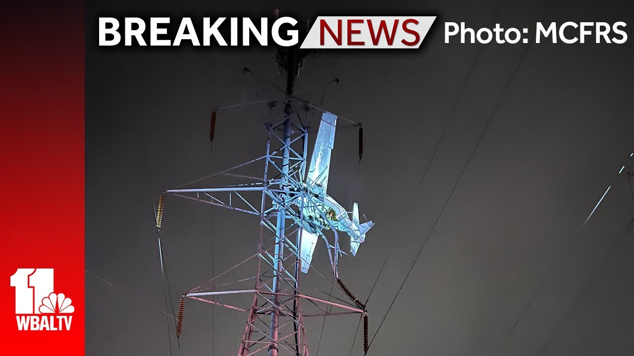 2 people trapped in small plane that crashed into power line tower ...