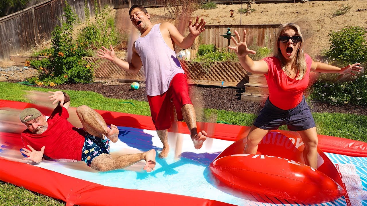 LAST PERSON To FALL OFF The Slip N Slide, WINS $10,000! - YouTube