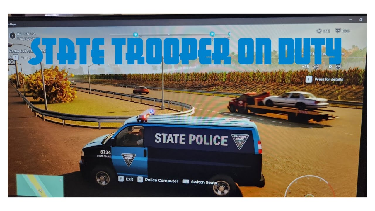 State Trooper On duty Patrolling the Highway - YouTube
