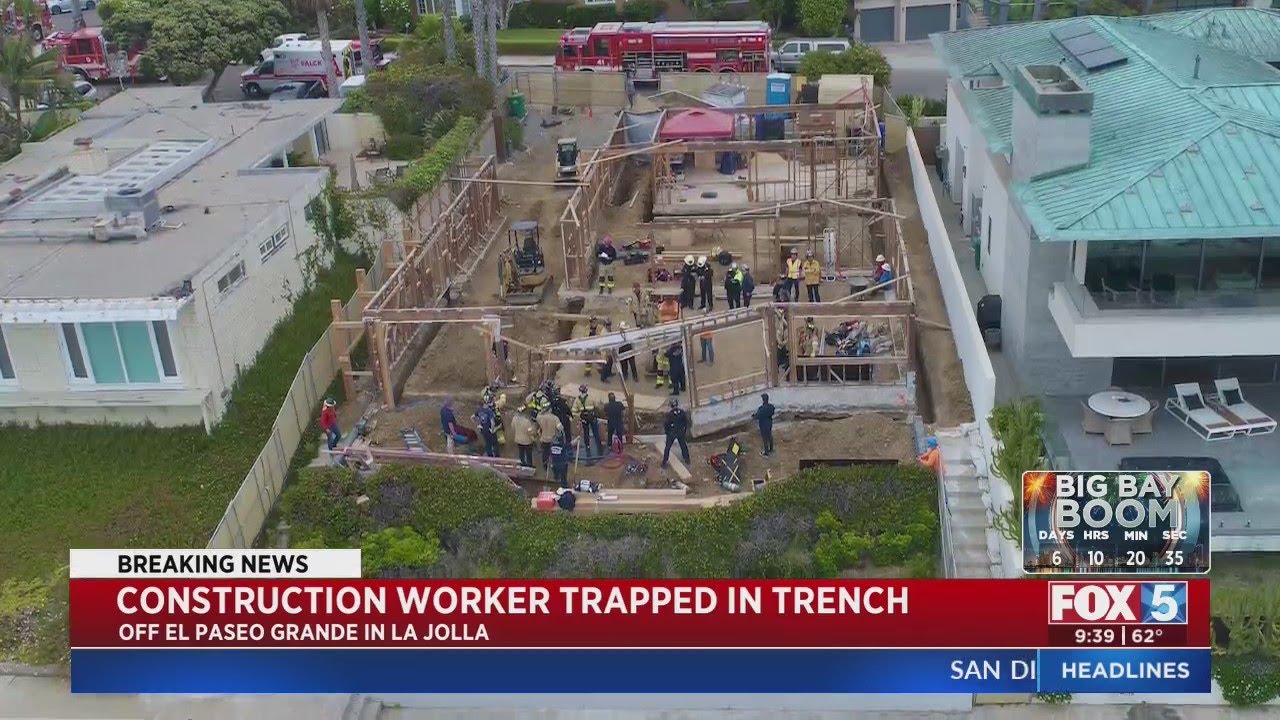 Construction Worker Trapped In Trench - YouTube