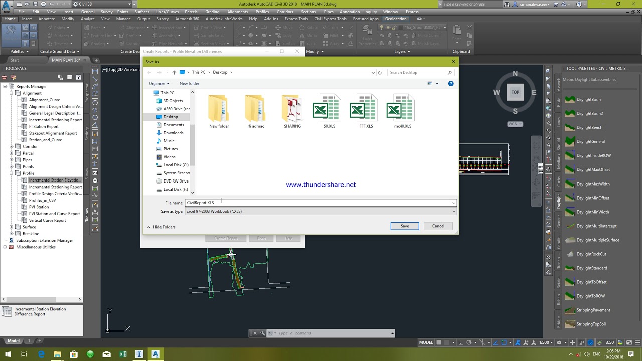 how to Export alignment data in CIVIL 3D 8urdo - YouTube
