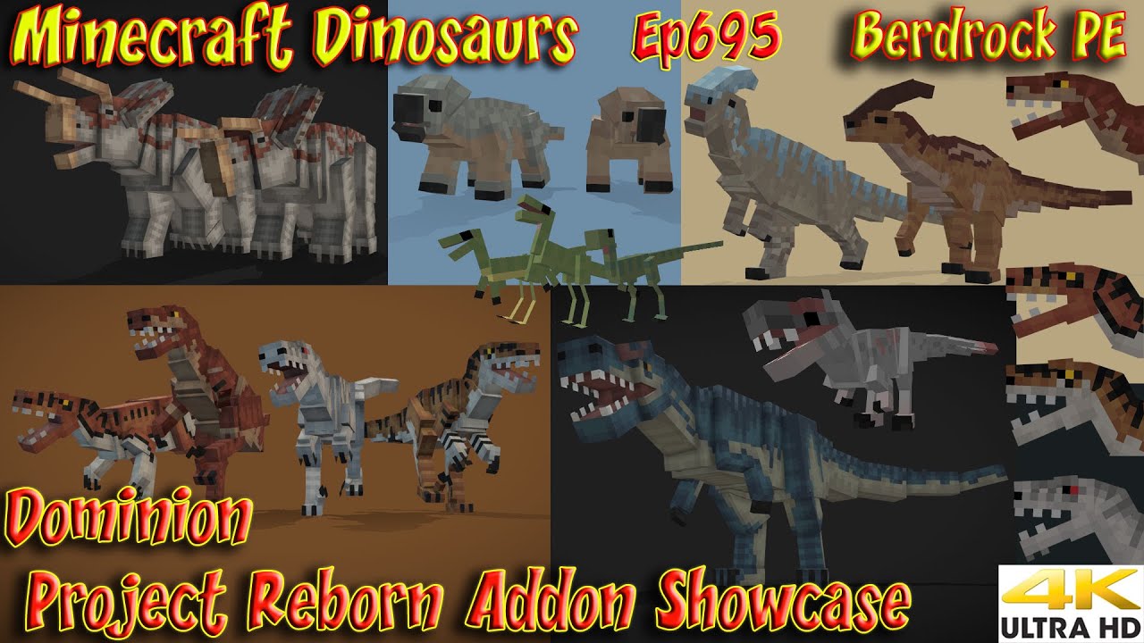 Dominion Project Reborn Addon Update Dinosaur Showcase Bedrock PE ...