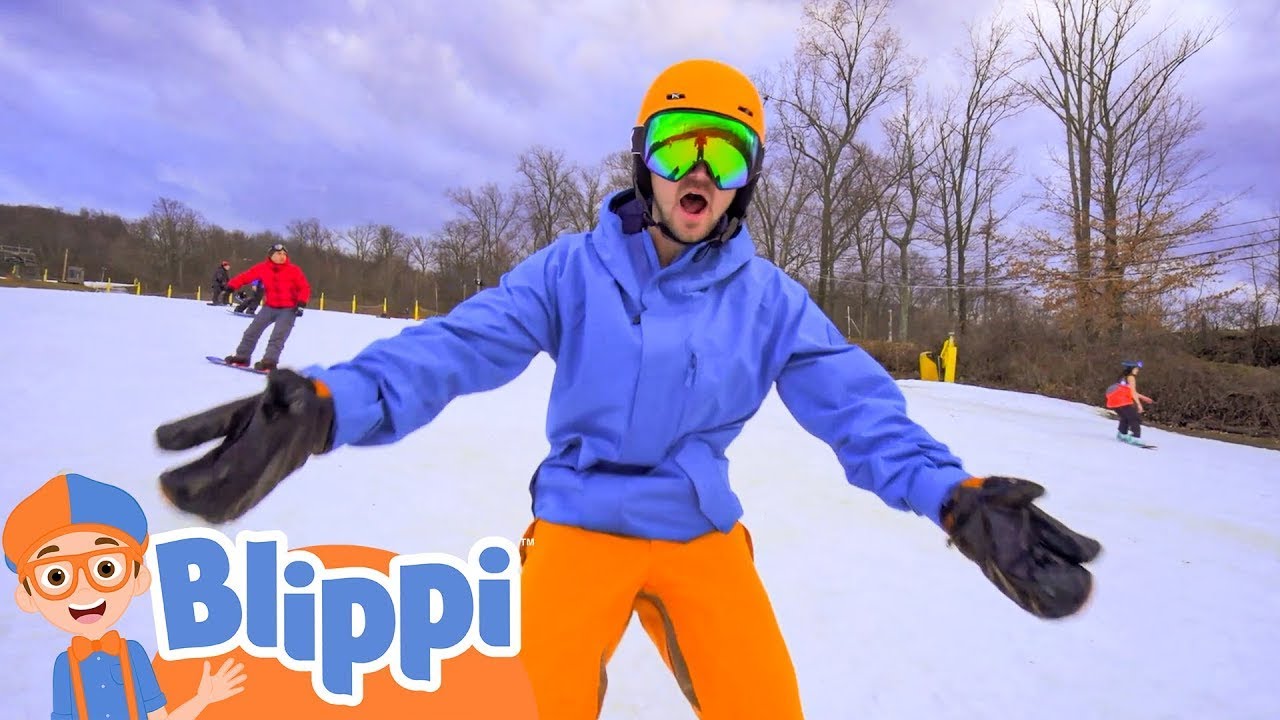 Blippi Visits Mountain Creek Resort and Learns How to Snowboard ...
