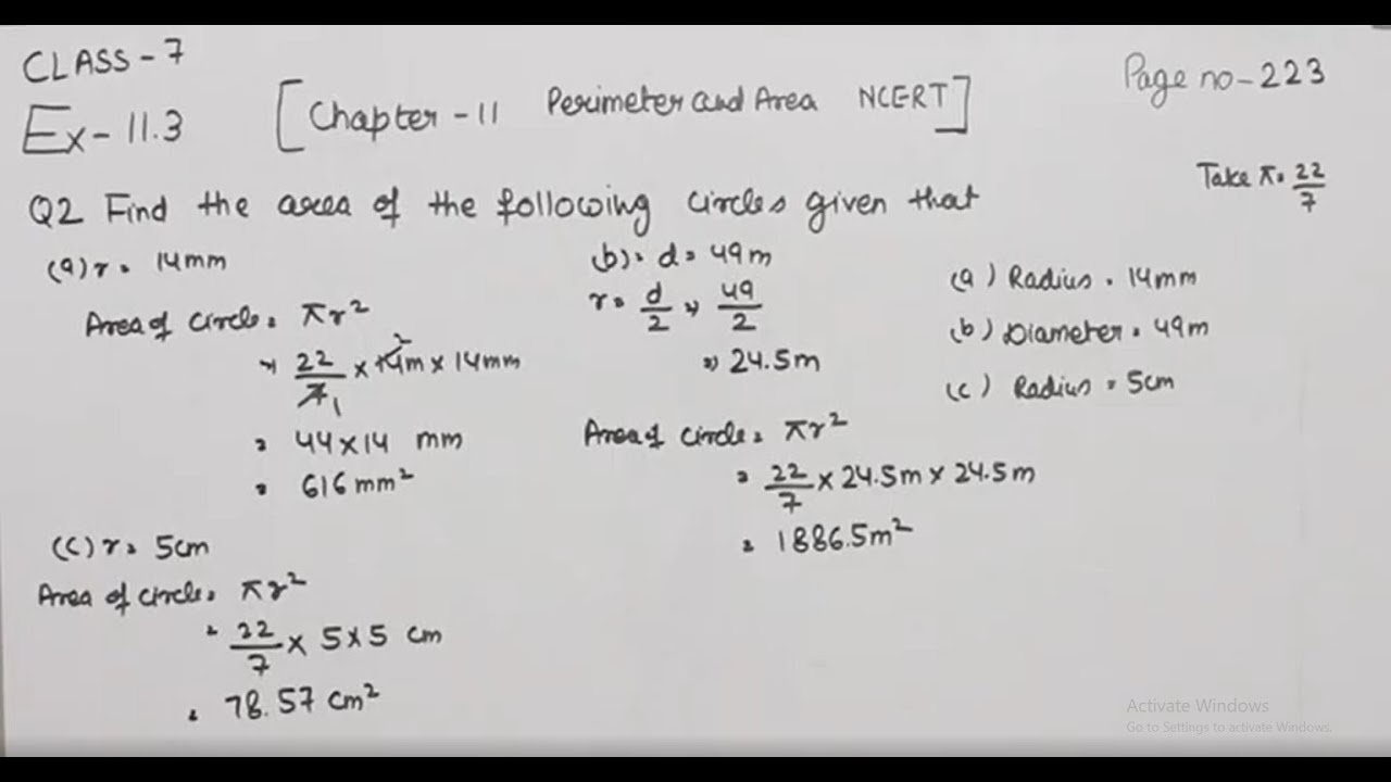 Class 7 Question 2 Ex 11 3 Perimeter And Area Chapter 11 Maths class-7-question-2-ex-11-3-perimeter-and-area-chapter-11-maths
