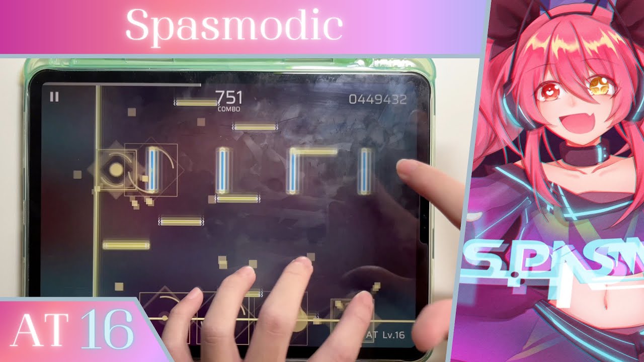 【第五章魔王曲】Spasmodic (AT 16) φ ALL PERFECT!!!【Phigros】 - YouTube
