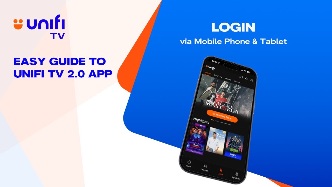 HOW TO LOGIN TO UNIFI TV 2.0 APP | MOBILE PHONE & TABLET - YouTube