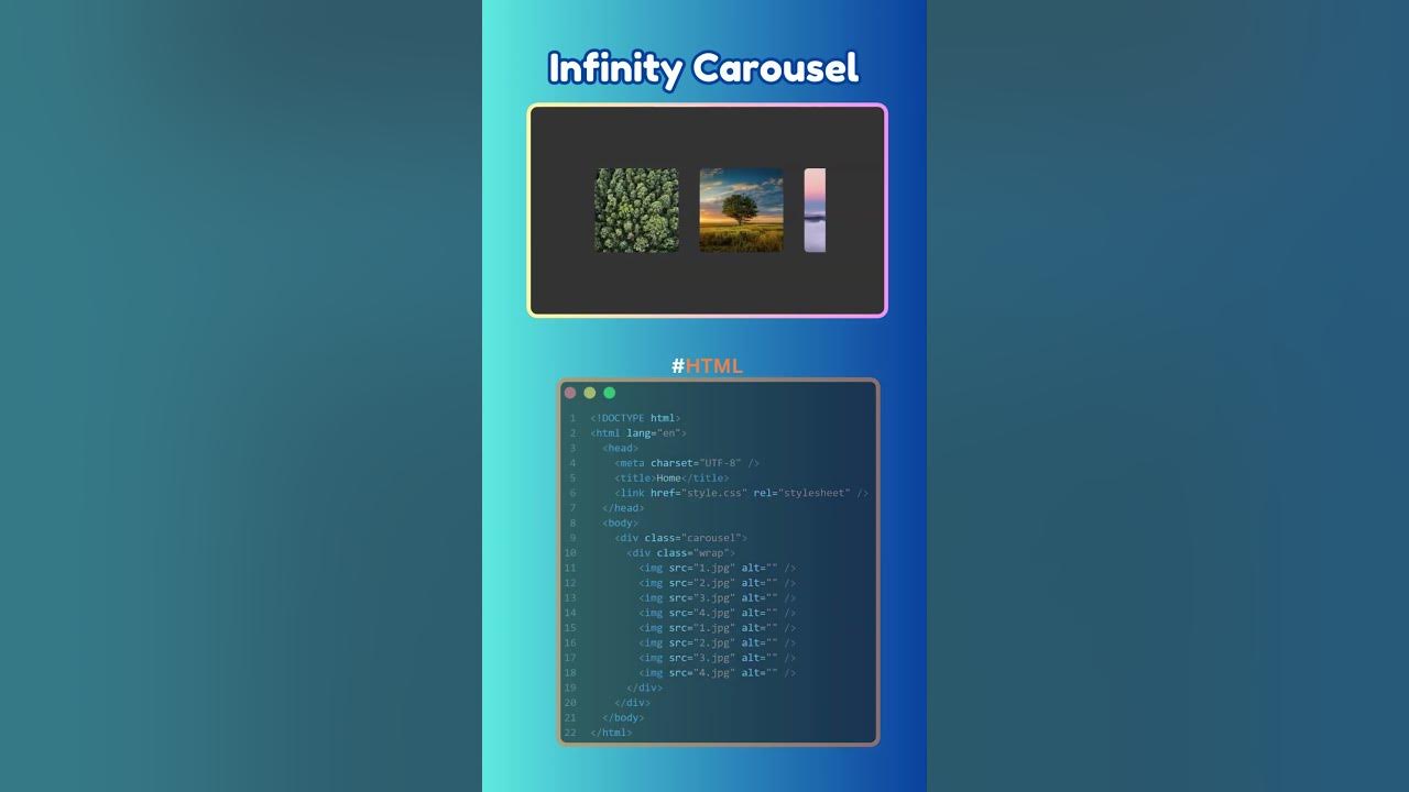 Infinity Carousel Learnhtml5andcss3 Webdesign Coding Webdevelopment Htmlcss Youtube 