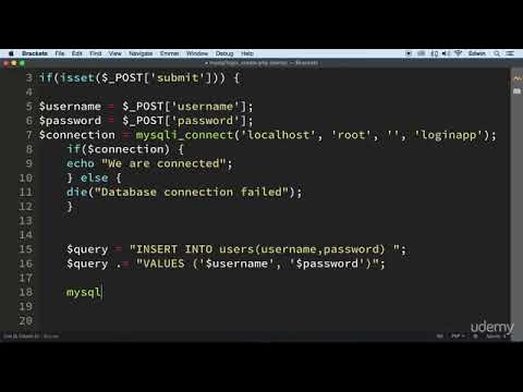 8 Creating Records into the database table with PHP - HOW TO USE DATABASE IN PHP - PHP CMS ...