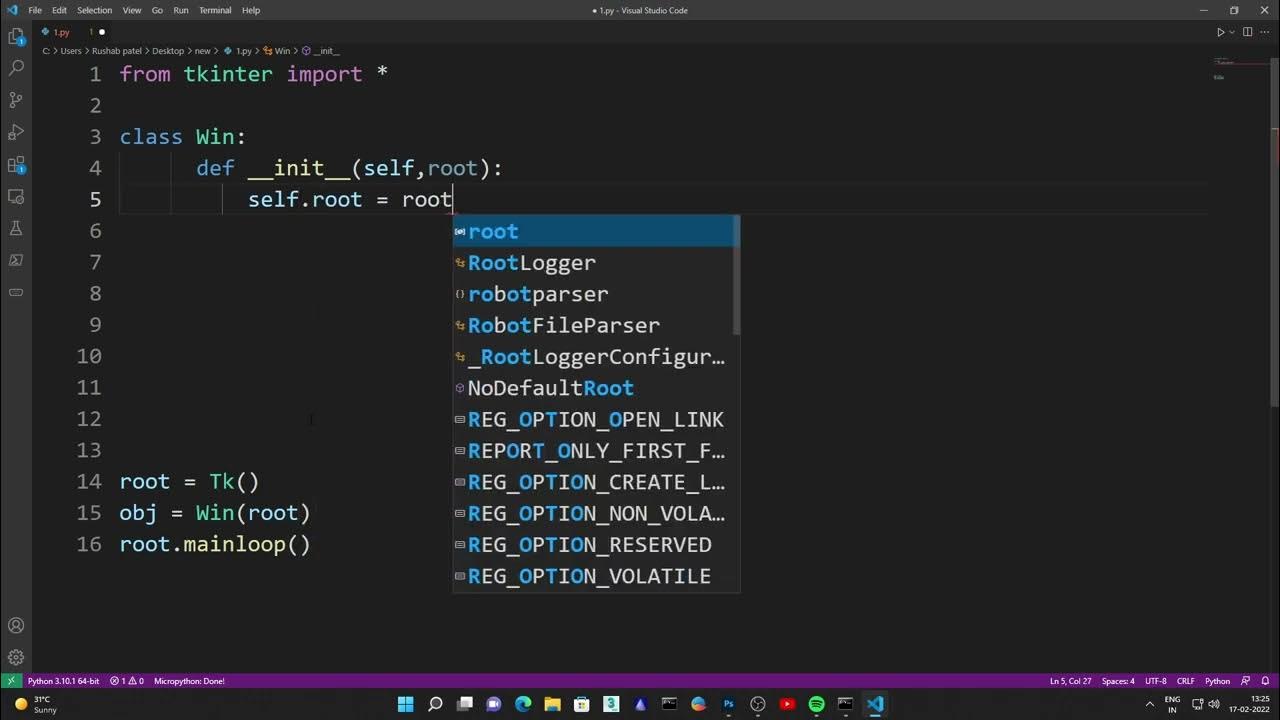 How To Make A Window Full Screen Tkinter Python Rushab Patel Youtube