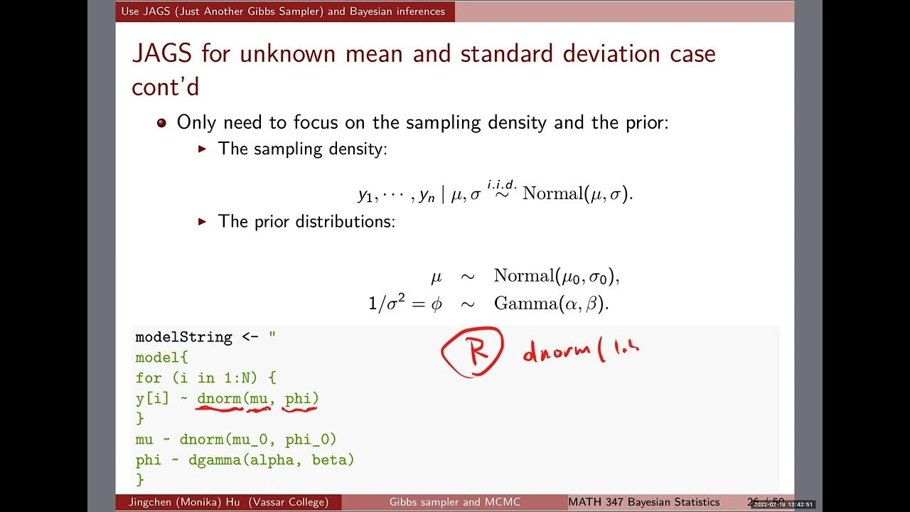 [Gibbs sampler and MCMC] Use JAGS and Bayesian inferences - YouTube