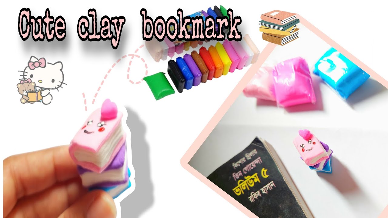 DIY foam clay/super clay bookmarks 📖 | Easy clay craft #superclay # ...