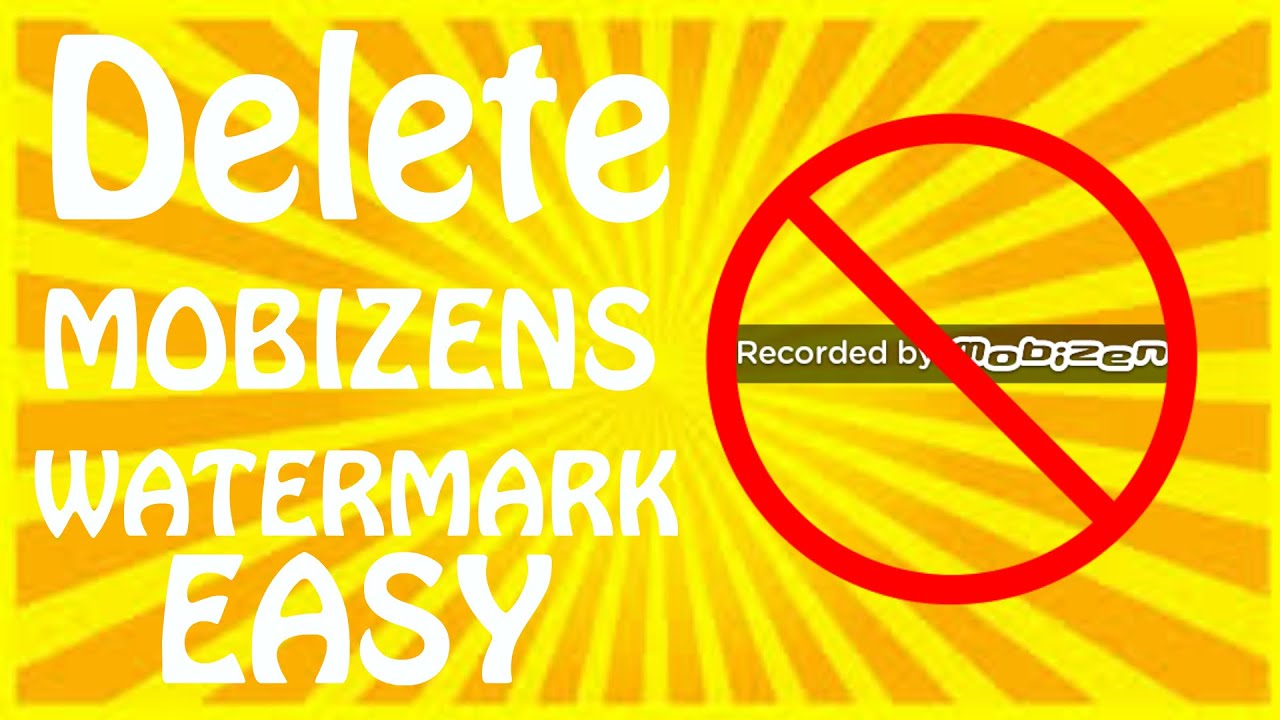 How to remove mobizen's watermark *EASY* - YouTube