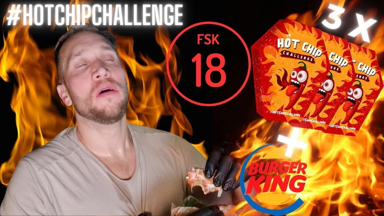 WARNING | 3x HOT CHIP CHALLENGE | Forbidden!? | New burger at ...