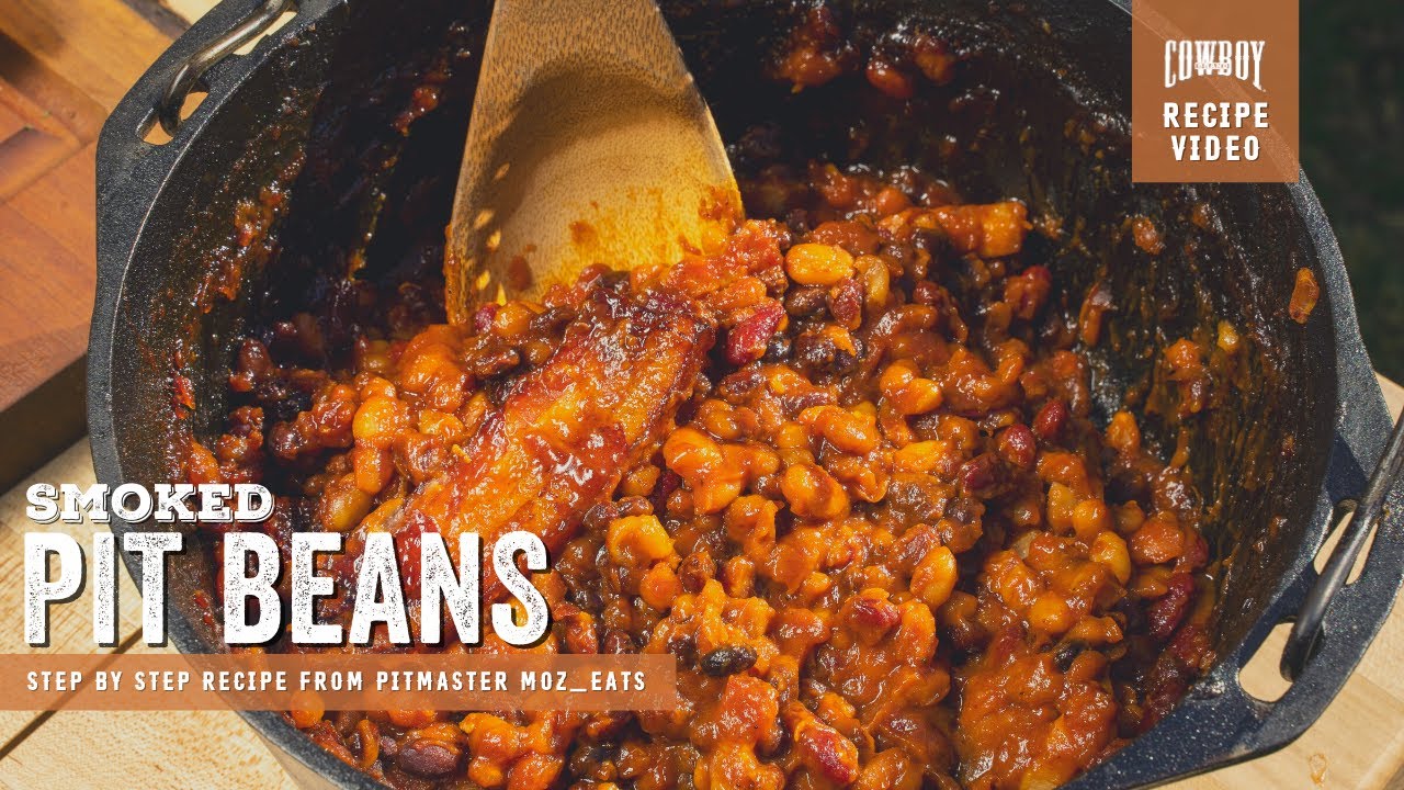 Dutch Oven Smoked Pit Beans with Bacon - YouTube