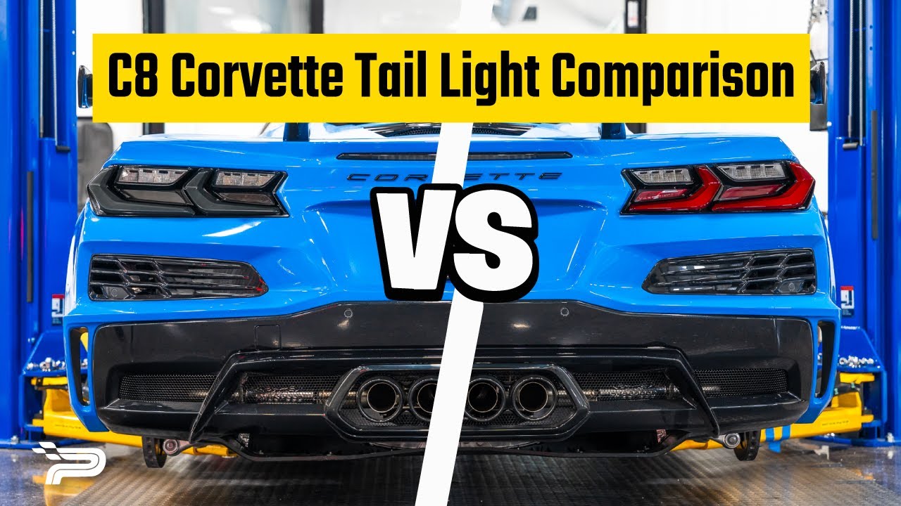 C8 Corvette Tail Light Comparison - Euro Smoked vs Stock! - YouTube