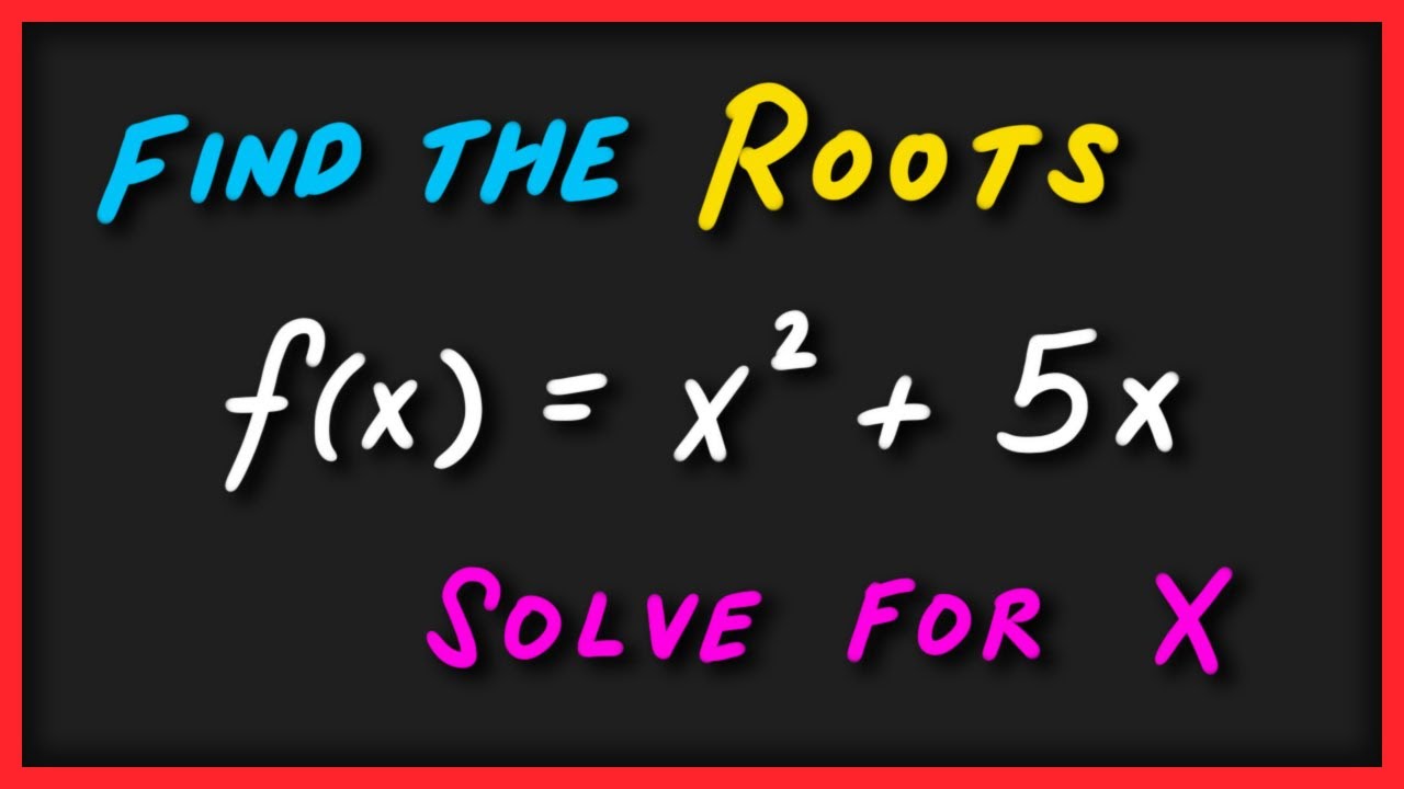 Quadratic Equations - Part 5 - Solving the Roots of Incomplete ...