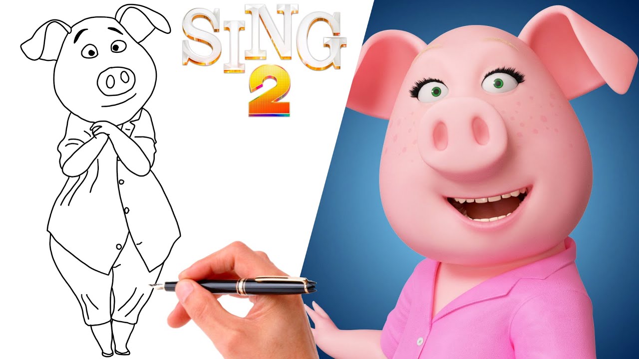 How To Draw ROSITA FROM SING 2 | SUPER EASY DRAWING - YouTube