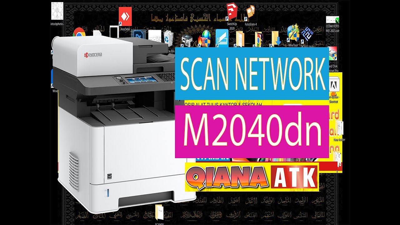 SETTING SCAN NETWORK KYOCERA ECOSYS M2040dn - YouTube